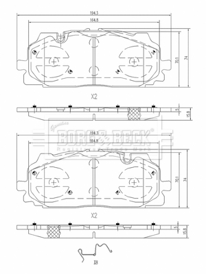AUDI S4 B9 3.0 Brake Pads Set Front 16 to 19 CWGD B&B 4K0698151C ...