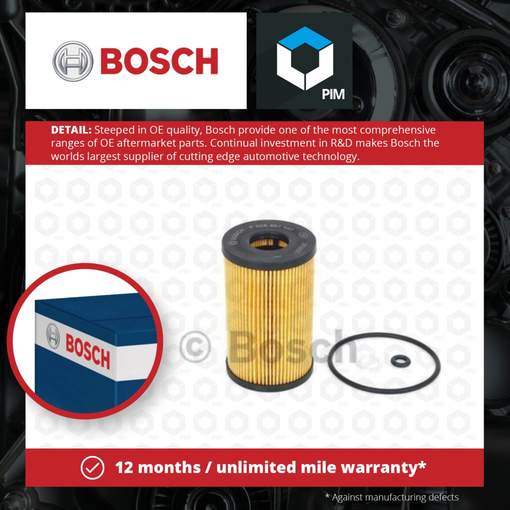Oil Filter F026407147 Bosch 263102A510 263102A520 263102A610 263202A500 ...