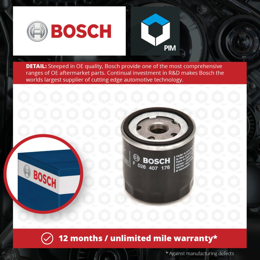Oil Filter F026407176 Bosch A6071840225 6071840225 1520800Q1D ...