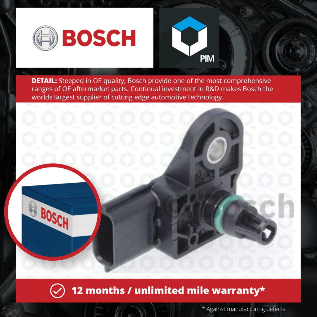 Boost Pressure Sensor 0281006108 Bosch A6079050400 A6269052700 ...